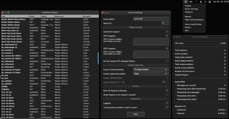 Server – AudioGridder